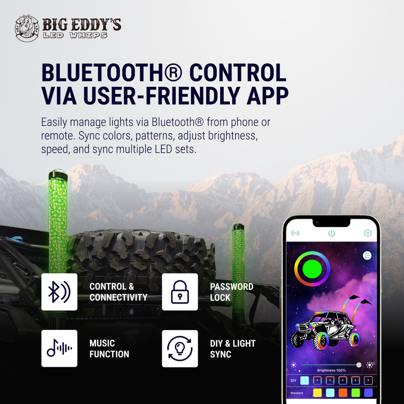 Big Eddy's LED Whips - Light Up Your Off-Road Adventure – Whip It Light ...