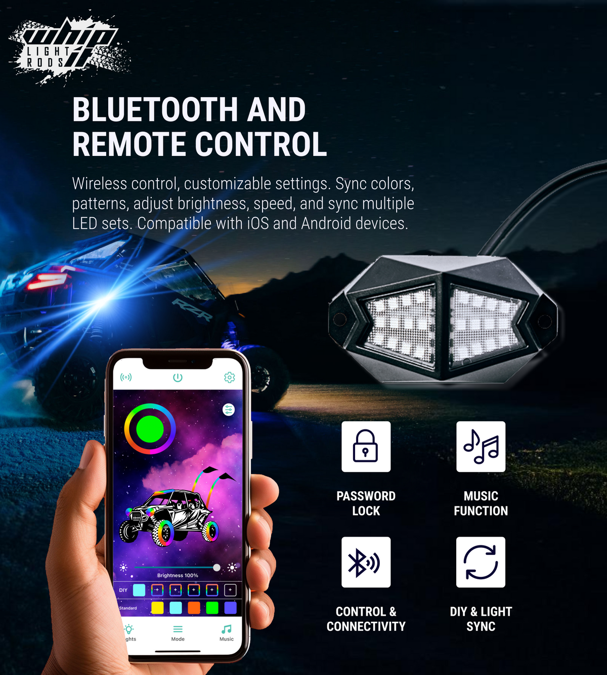 K2 LED Rock Lights - Illuminate Your Off-Road Adventures – Whip It ...