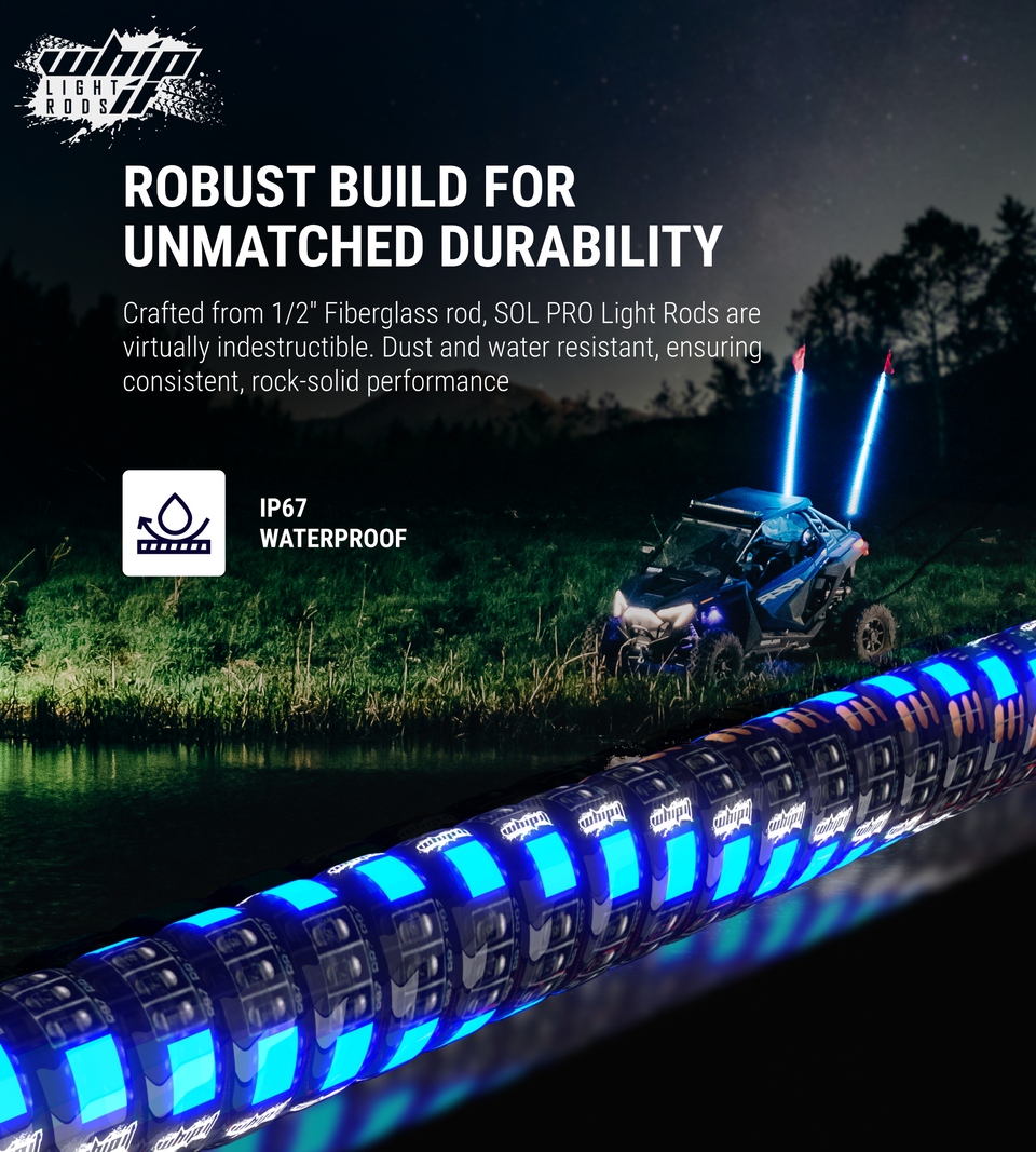 SOL Deluxe LED Whips - Premium Off-Road LED Lighting – Whip It Light Rods